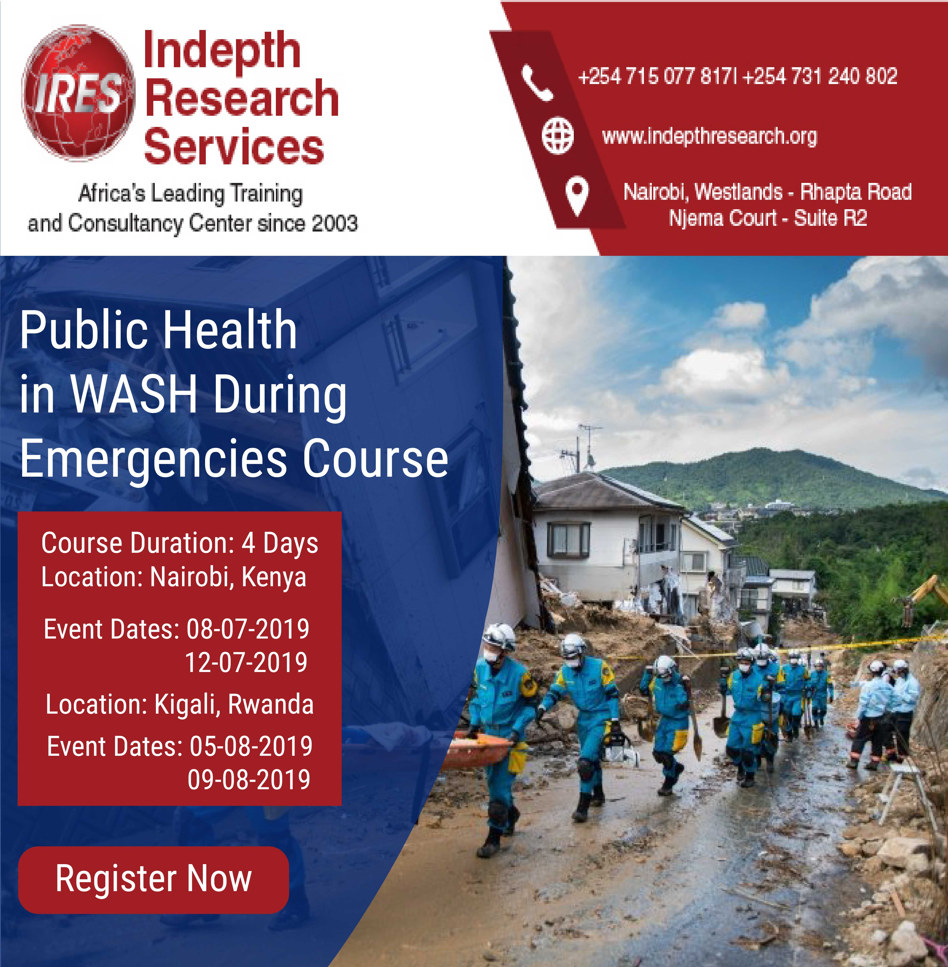 Public Health in WASH During Emergencies Course - Courses and Trainings ...